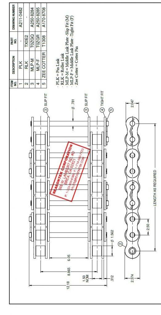 Coiled Tubing Injector Chains